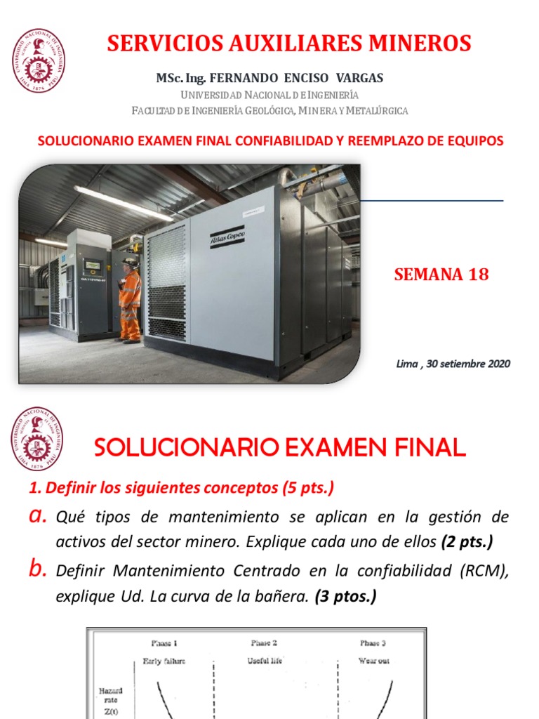 Servicios Auxiliares 2020-1 Solucionario Examen Final | Descargar gratis PDF | Bomba | Tubería ...