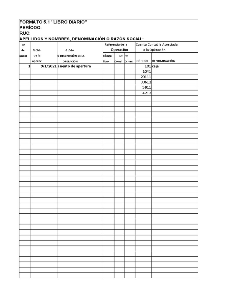 Rayado de Libro Diario | PDF