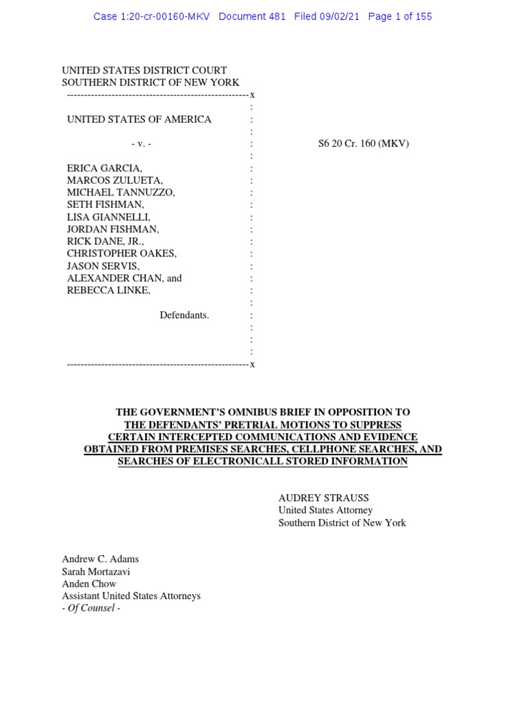 U.S. Government Brief | PDF | Telephone Tapping | Search Warrant