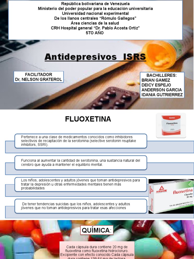 Antidepresivos ISRS | PDF | Antidepresivo | Inhibidor selectivo de la ...