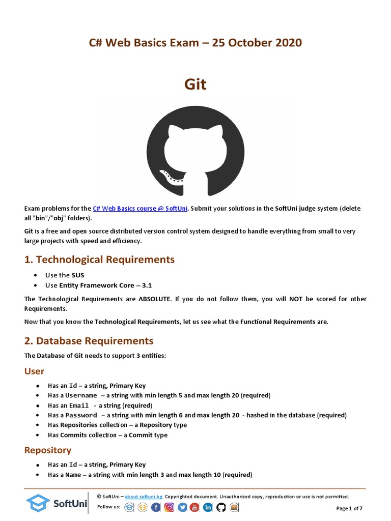 Git - Problem Description - Problem - Description | PDF | Login | Databases