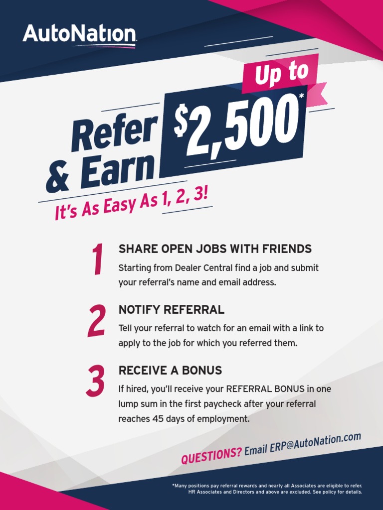 Job Referral Bonus Process at AutoNation | PDF