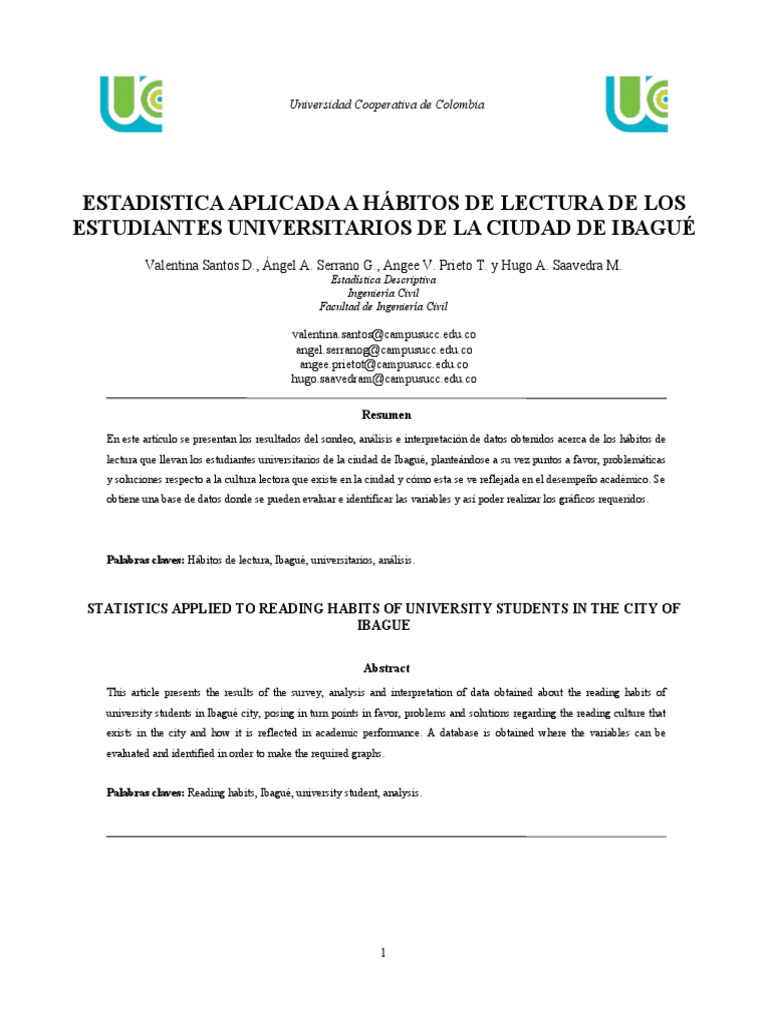 Articulo Estadistica | PDF | Estadísticas | Correlación y dependencia