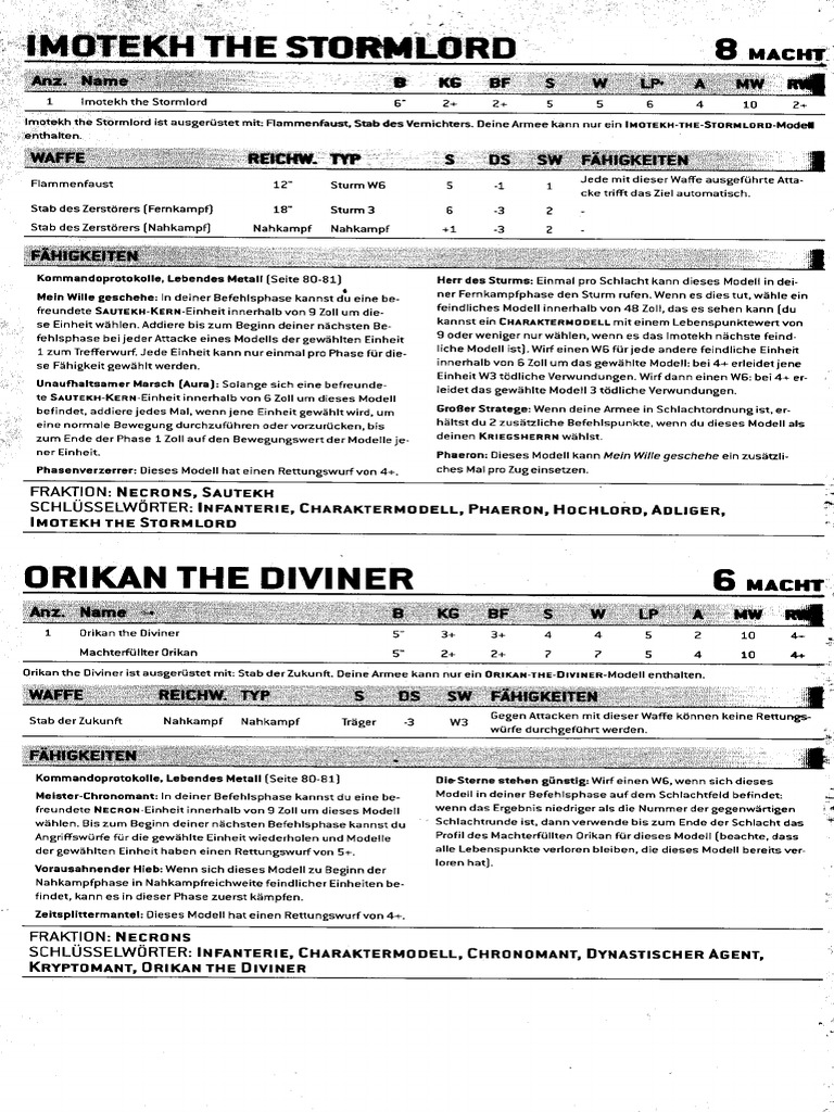 Necron Units | PDF