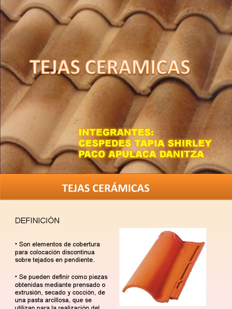 Tipos y propiedades de tejas cerámicas | PDF | Cerámica | Arcilla