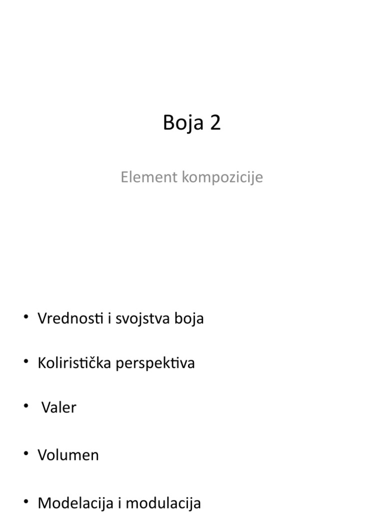 Boja | PDF