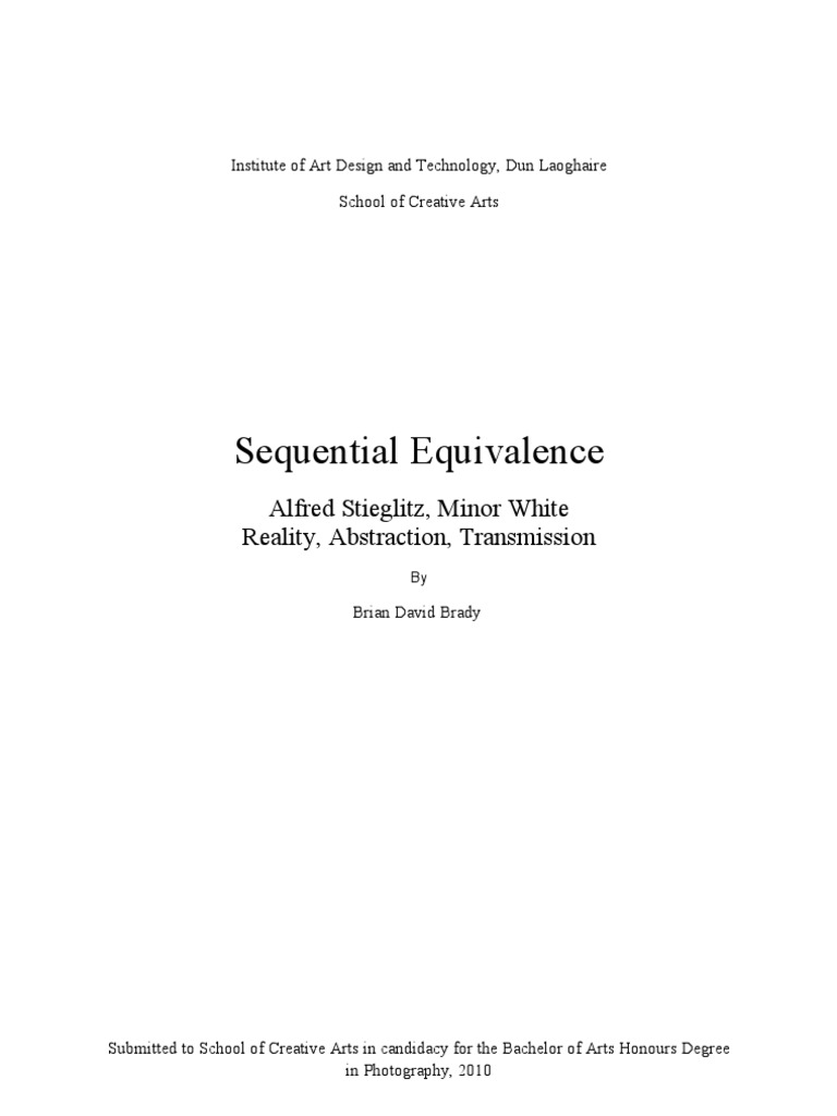 Sequential Equivalence Final Draft | PDF | Truth | Paintings