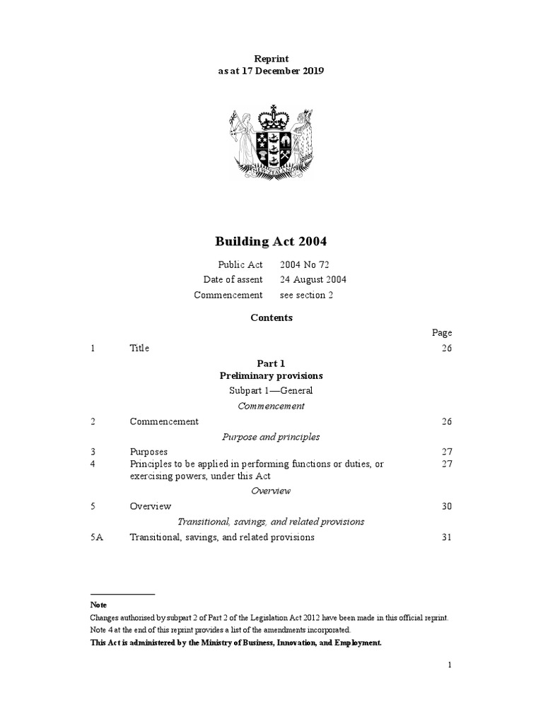 Building Act 2004 | PDF | Consent | Building Code