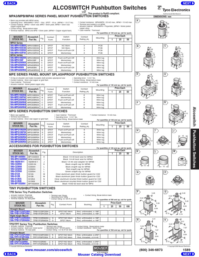 Alco Switch | Download Free PDF | Switch | Printed Circuit Board