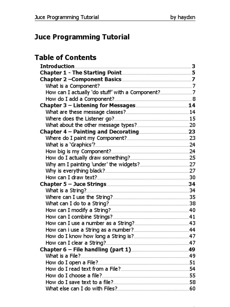 Juce Tutorial | PDF | Class (Computer Programming) | Inheritance ...