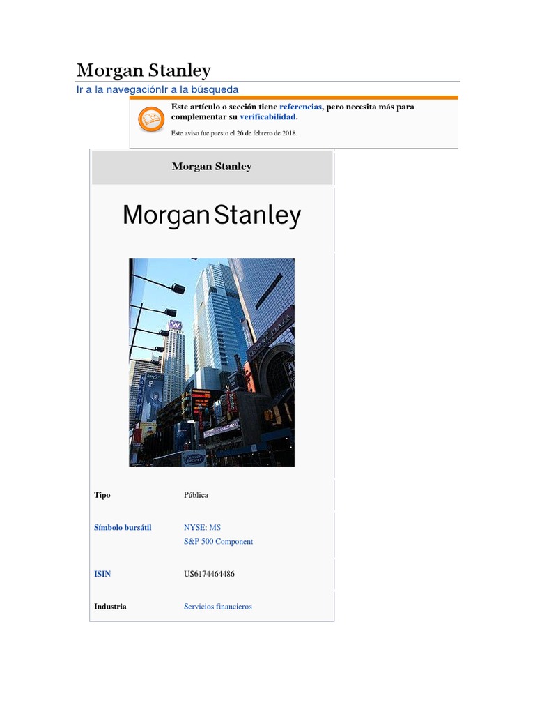 Morgan Stanley | PDF | Morgan Stanley | Economias