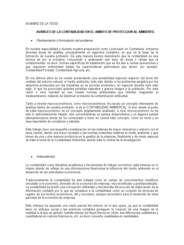Contab Amb Propuesta | PDF | Contabilidad | Mercado (economía)