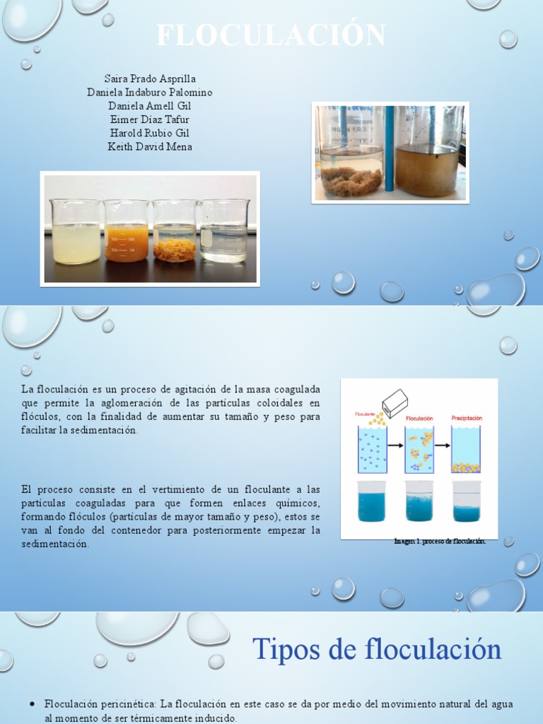 Floculación | PDF | Agua | Física Aplicada e Interdisciplinaria