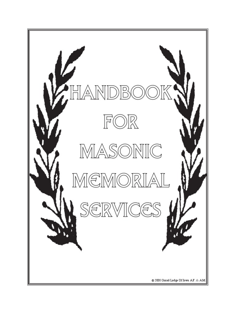 Masonic Memorial Handbook | PDF | Funeral | Masonic Lodge