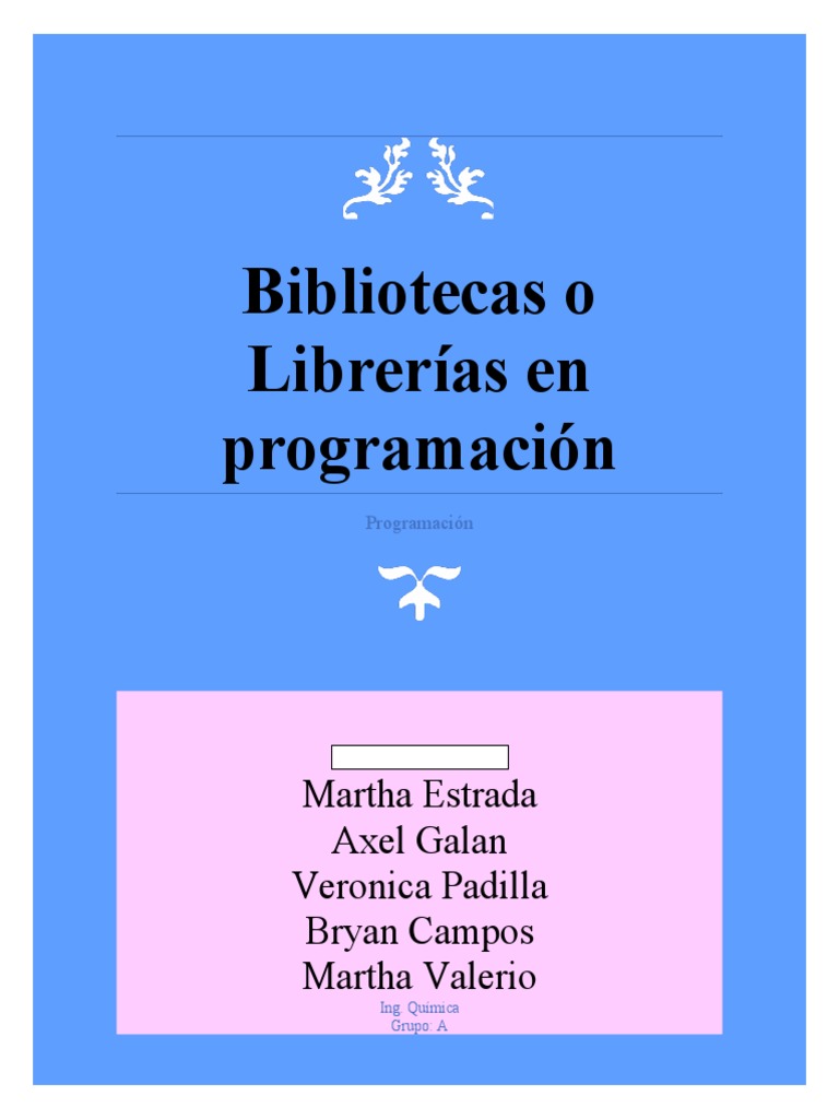 Bibliotecas y Librerias Programacion | PDF | C ++ | Biblioteca ...