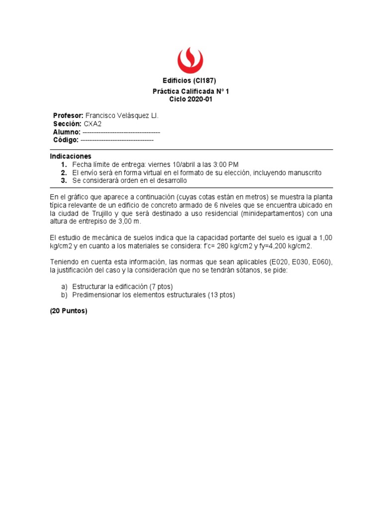 PC1 Edificios 20201 | PDF | Ciencia y matemáticas | Informática