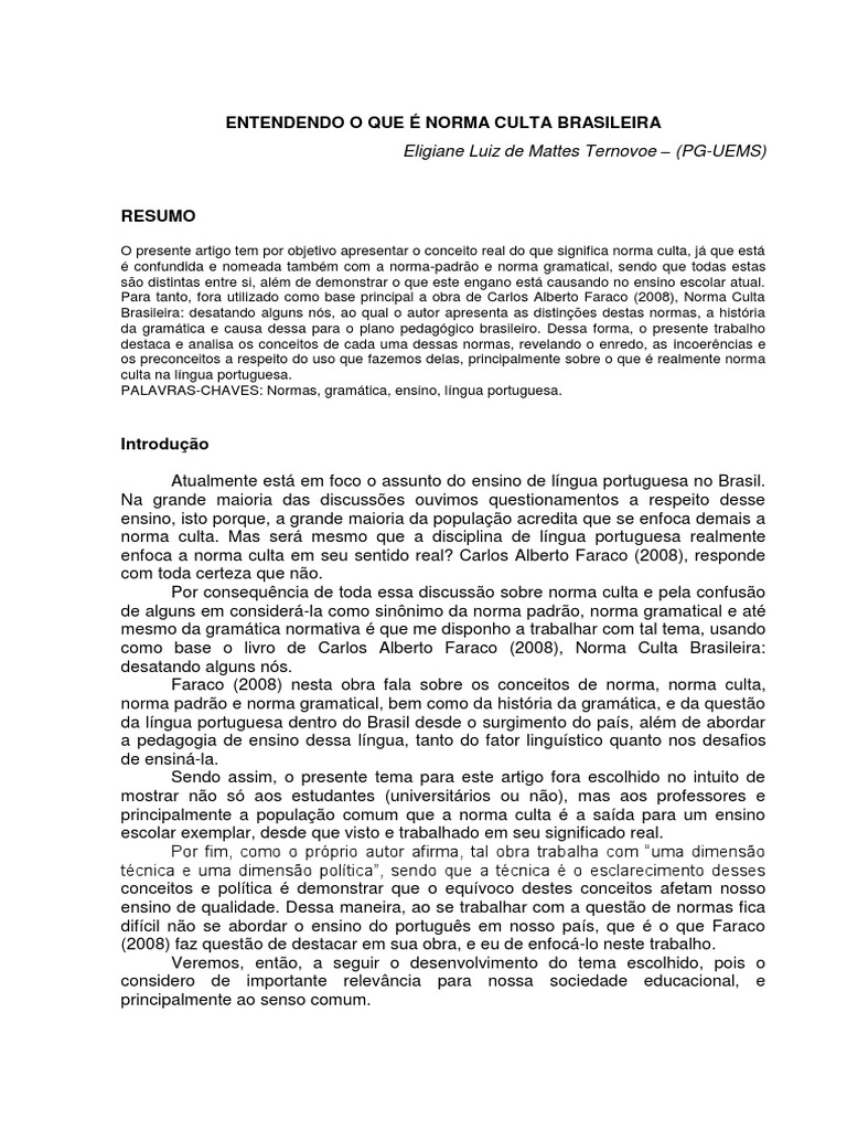 Entendendo a distinção entre norma culta, norma padrão e norma ...