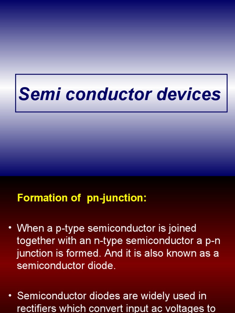 8.semicondutor Devices | PDF | P–N Junction | Diode