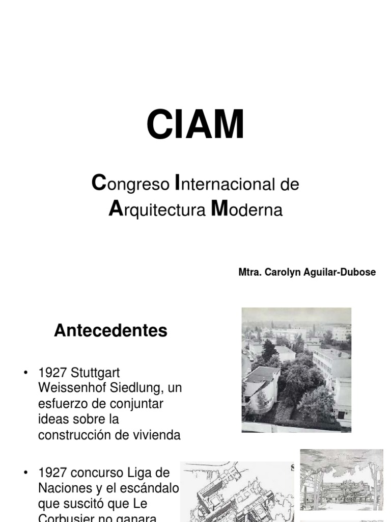 Ciam y Carta de Atenas | PDF | Arquitecto | Estilos arquitectonicos