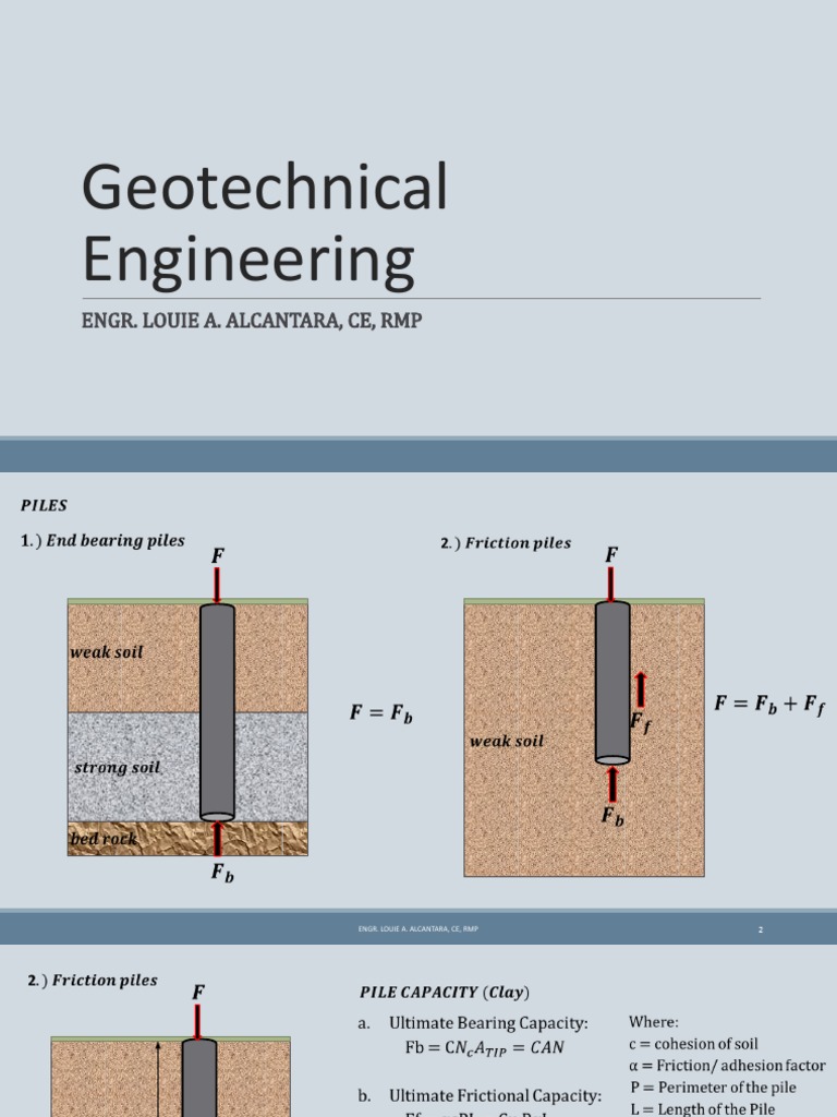 Geotechnical Engineering 3-4 Virtual Class 2021 | PDF | Deep Foundation | Civil Engineering