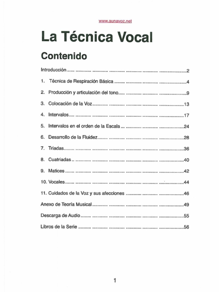 La Tecnica Vocal | PDF
