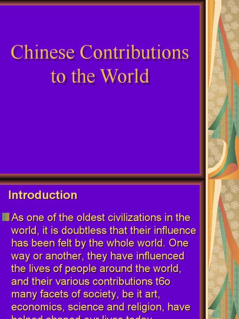 China's Global Contributions Explained | PDF | Chinese Martial Arts | China
