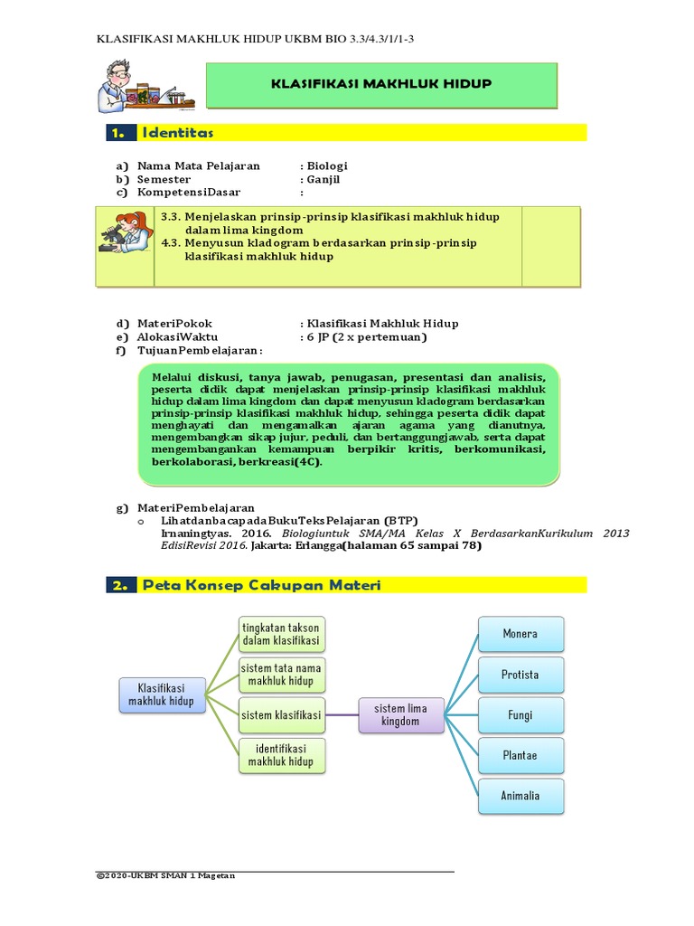 Ukb Bio 1 - Klasifikasi | PDF