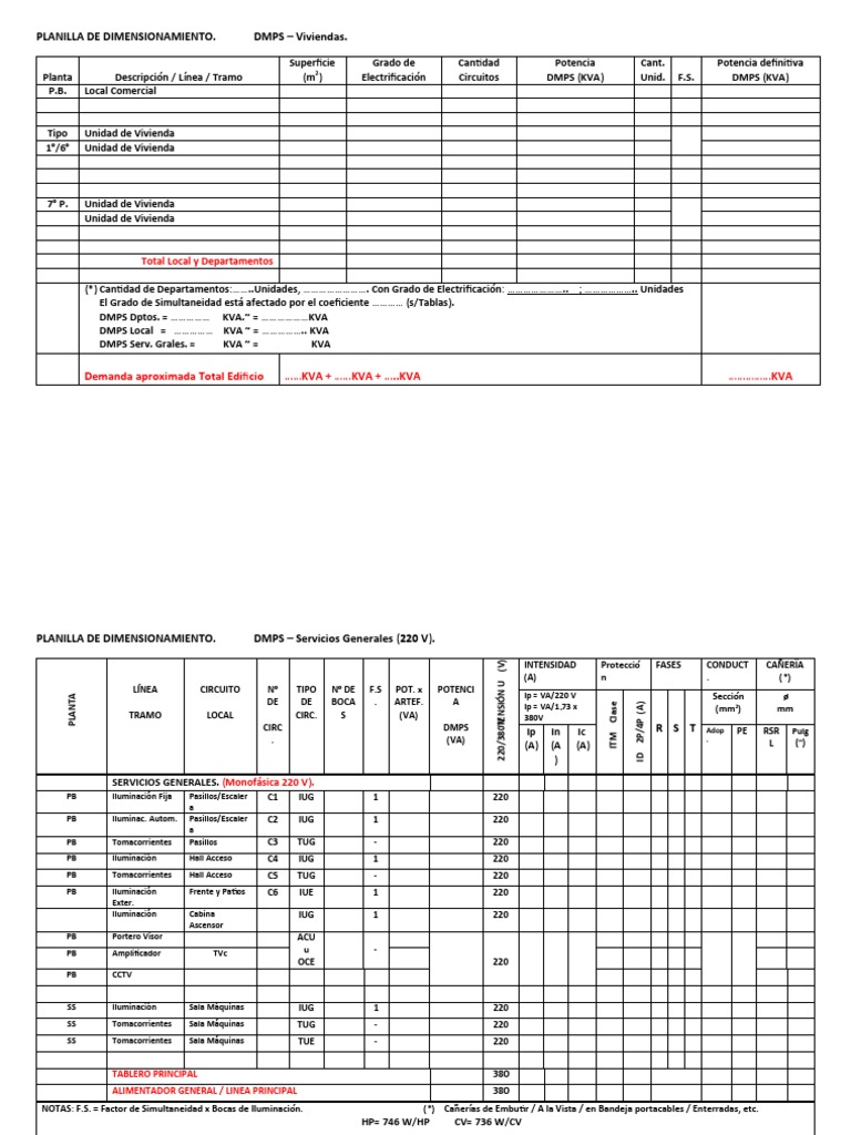 Dimensionamiento DMPS para Electricidad | PDF | Ingeniero civil
