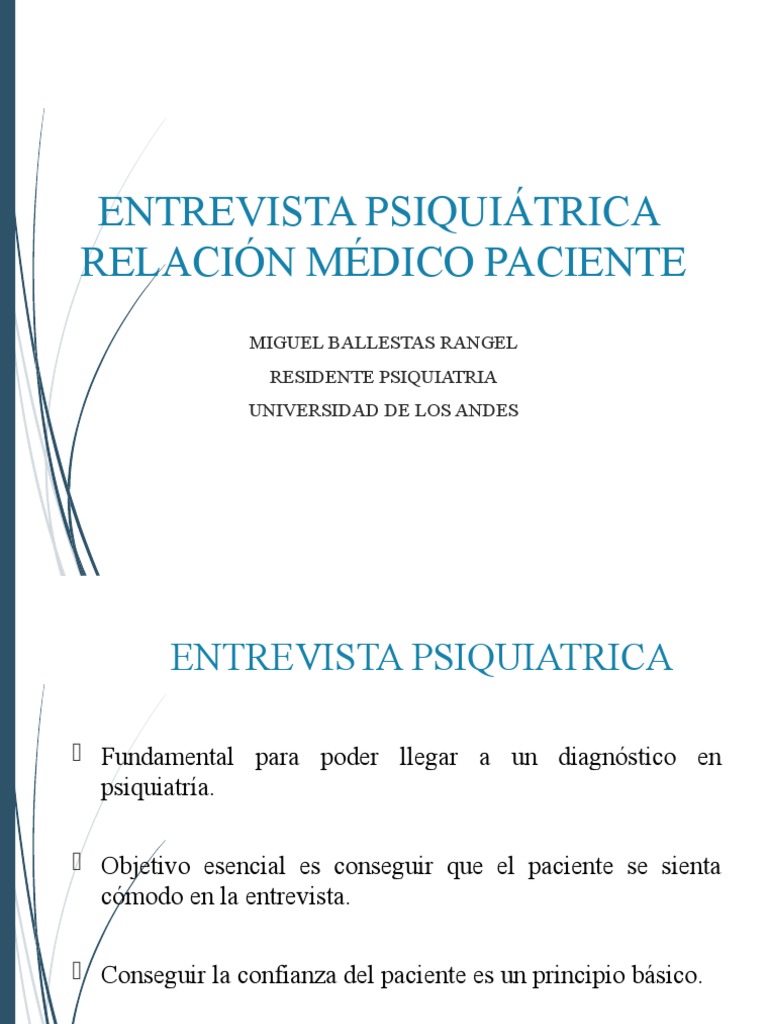Entrevista Psiquiátrica Mod2 | PDF | Cuidado de la salud | Especialidades Medicas