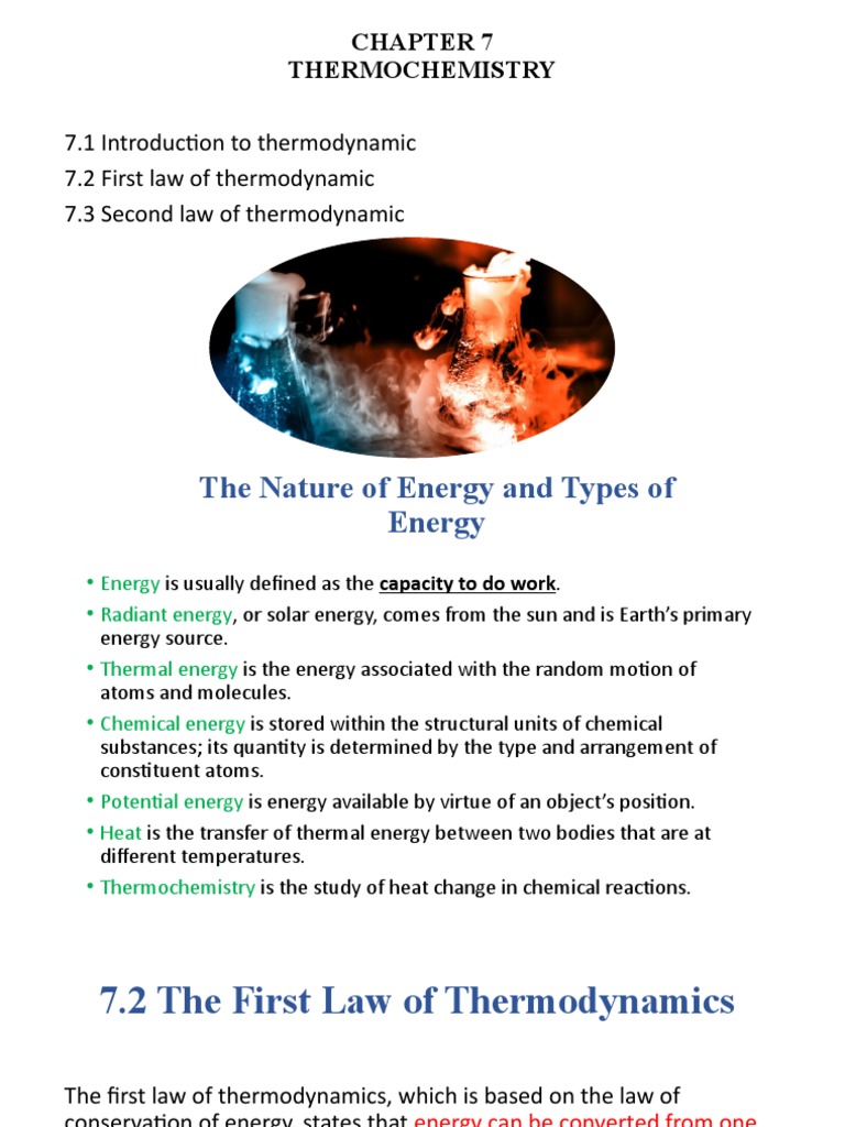 Chapter 7 Thermochemistry | PDF | Heat | Second Law Of Thermodynamics