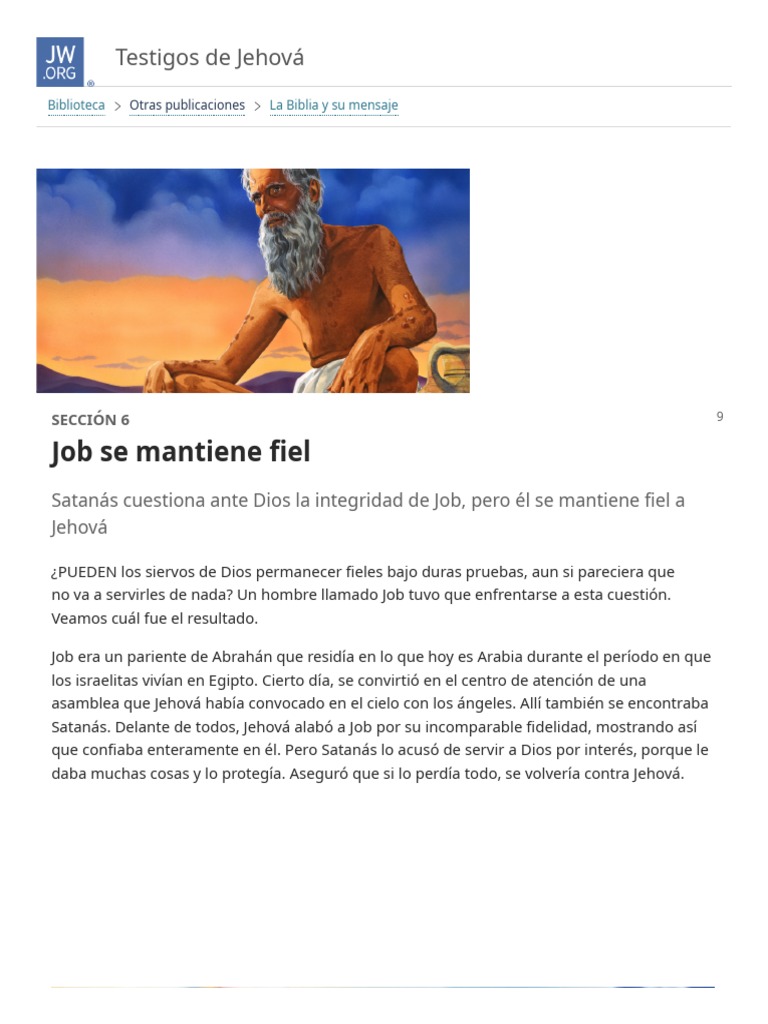 34 - Job Se Mantiene Fiel - La Biblia y Su Mensaje | PDF | Satán ...