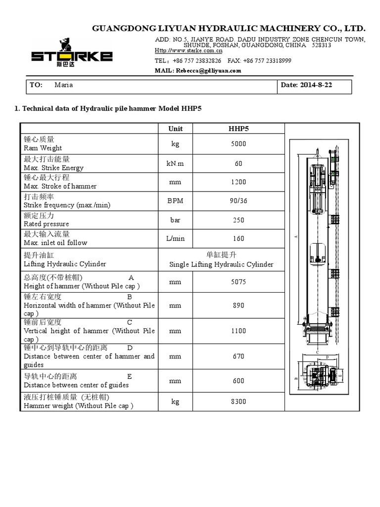 Crawler Pile Machine LH50 LH50B With Hydraulic Hammer HHP5 | PDF
