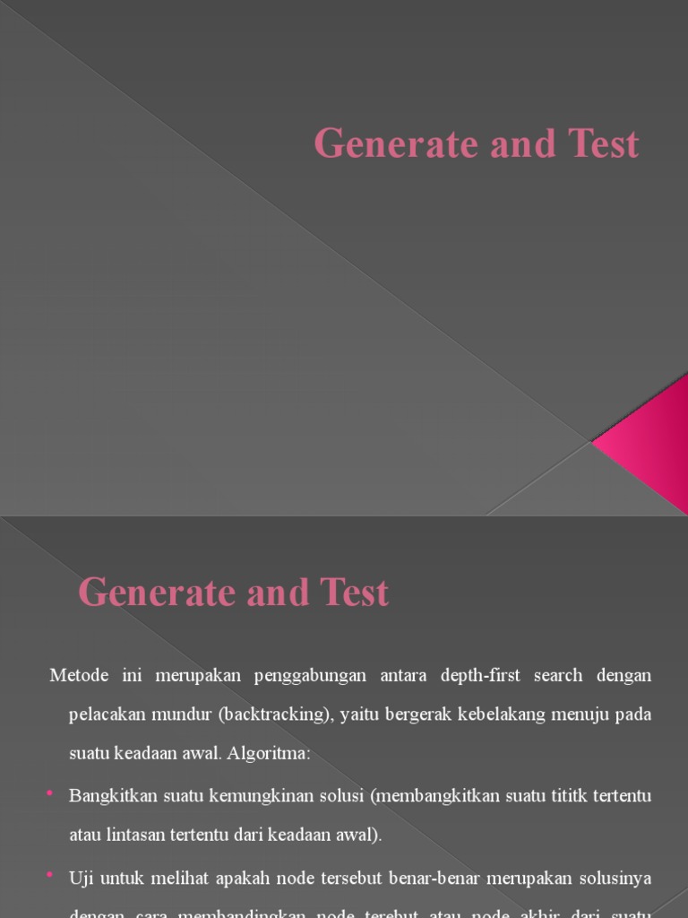 Generate and Test | PDF