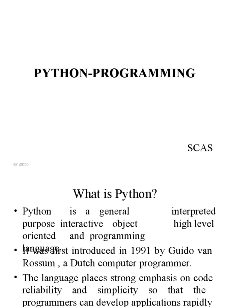 An Introduction to Python Programming | PDF | Control Flow | Python ...
