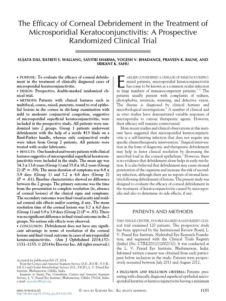 11.the Efficacy of Corneal Debridement in The Treatment of ...
