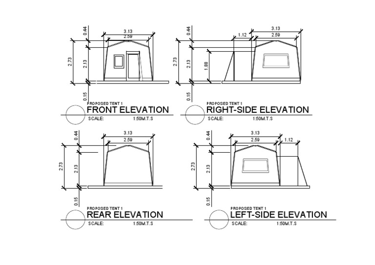 Front Elevation Right-Side Elevation: Proposed Tent 1 Proposed Tent 1 | PDF