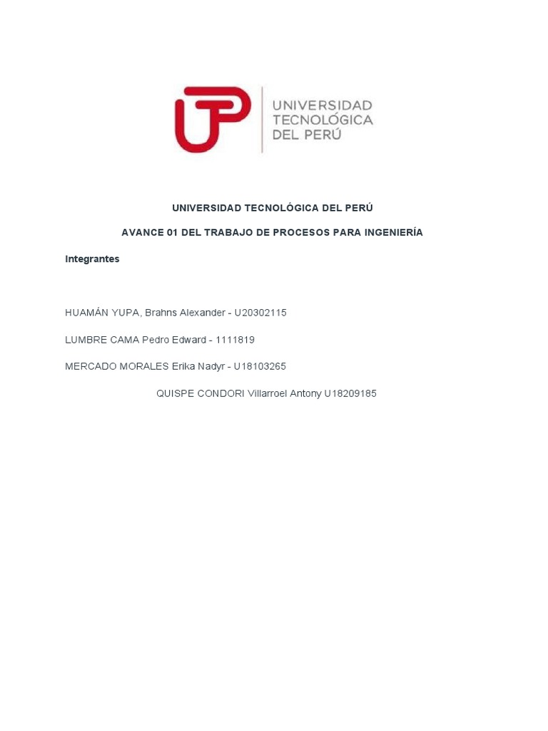 Trabajo Final Procesos para Ingenieria. | PDF | Gestión de la calidad | Calidad (comercial)