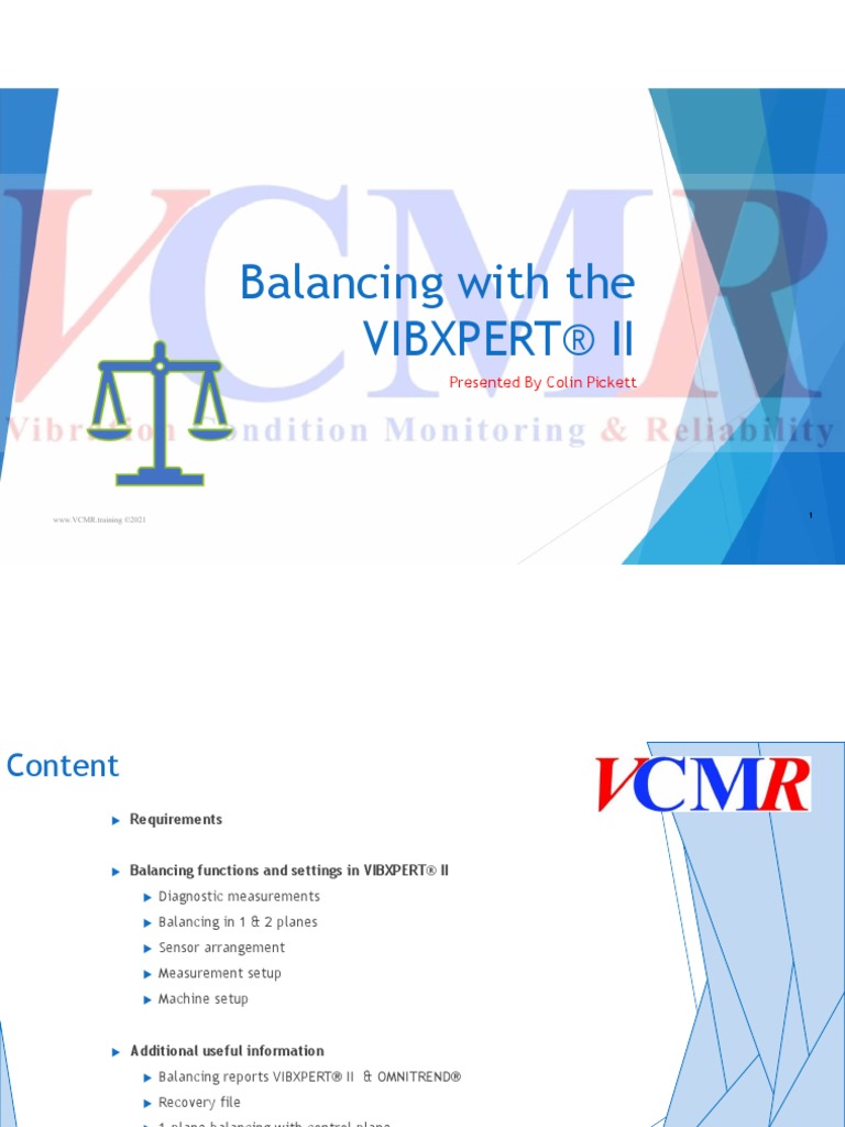 VCMR+ +Balancing+With+the+VIBXPERT | PDF | Motion (Physics) | Metrology