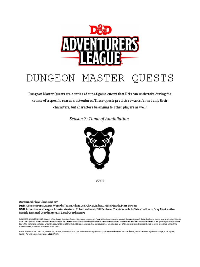 925821-ToA DM Quests Instructions and FAQ v7.02 | PDF | Dungeons ...
