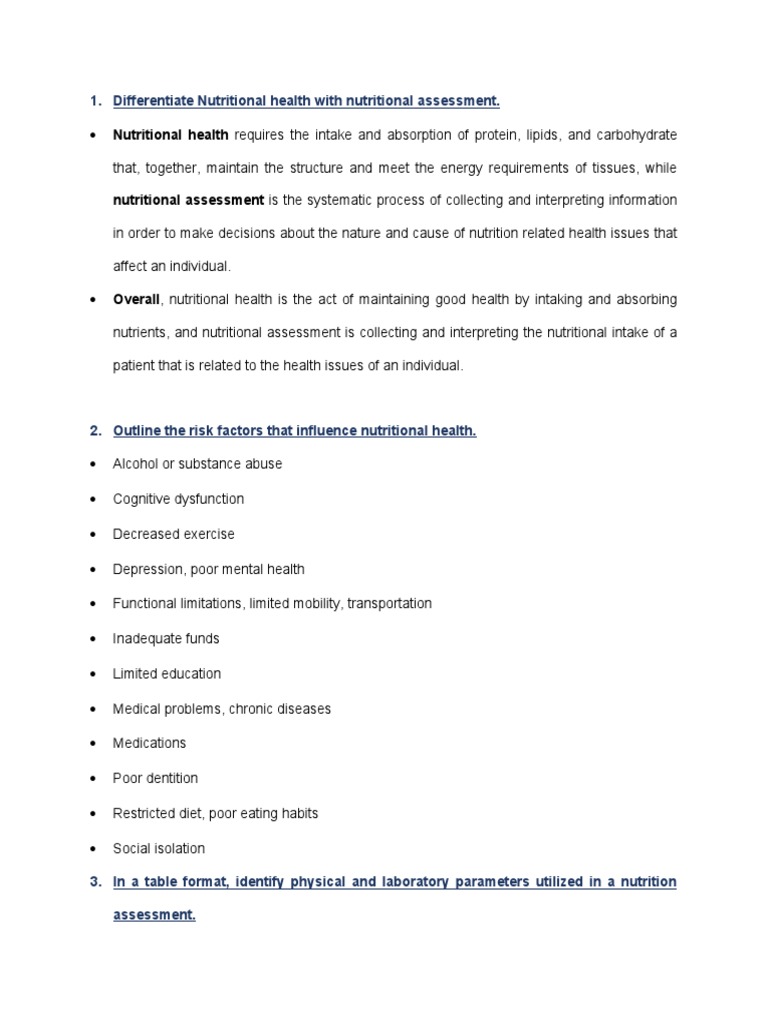 WS7 Nutritional Assessment | PDF | Meal | Lunch