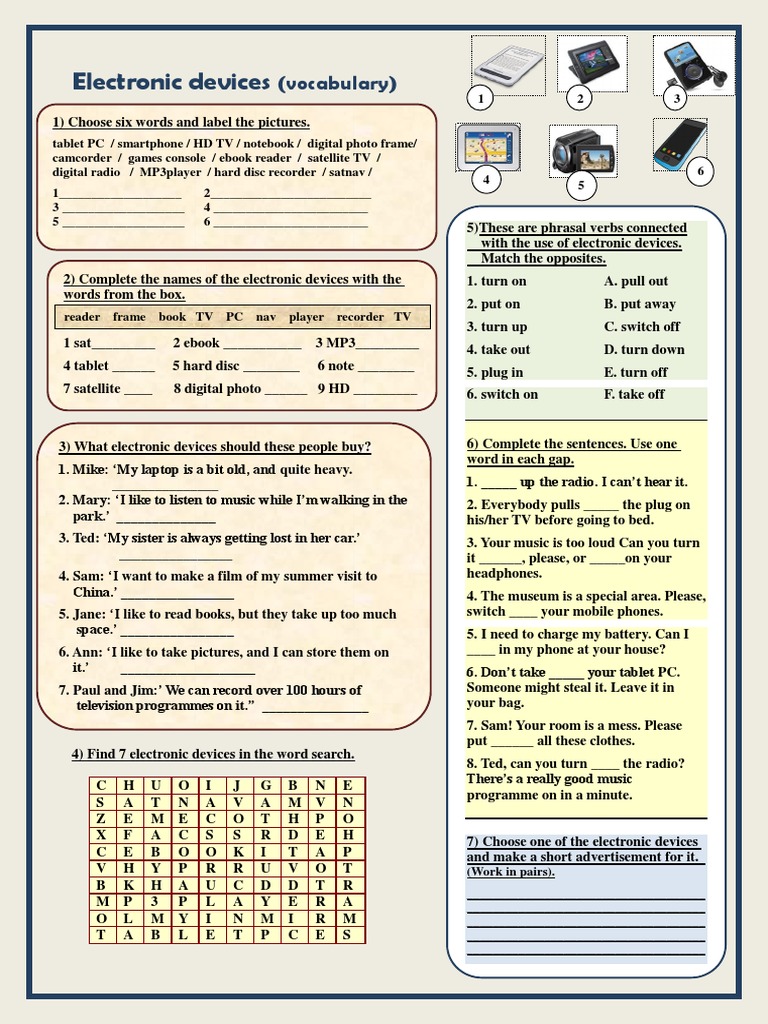 S3 Electronic Devices Vocabulary Conversation M3 | PDF | Electronics ...