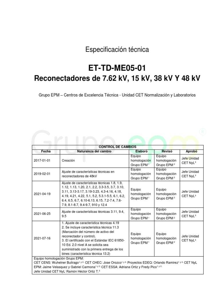 Et-Td-Me05-01 Reconectadores | PDF | Energia electrica | Software