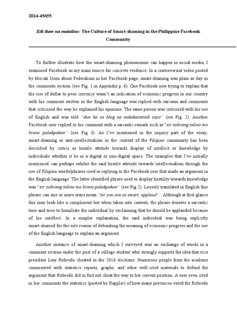 (SAMPLE WORK) - The Culture of Smart Shaming | PDF | Fallacy | Argument