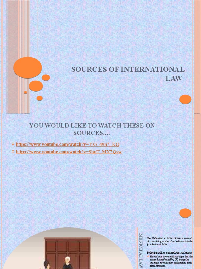 Chapter 2 - Sources of International Law | PDF | International Law | Treaty