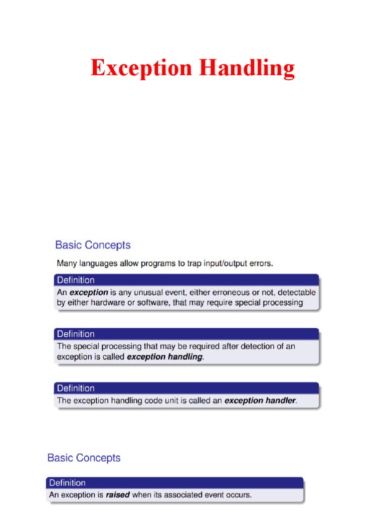 Exception Handling | Download Free PDF | C++ | Parameter (Computer ... Exception Handling | Download Free PDF | C++ | Parameter (Computer ...