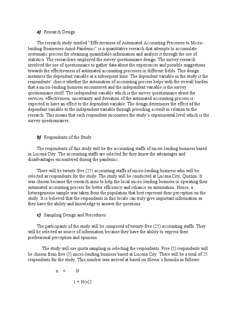 Research Design | PDF | Survey Methodology | Questionnaire