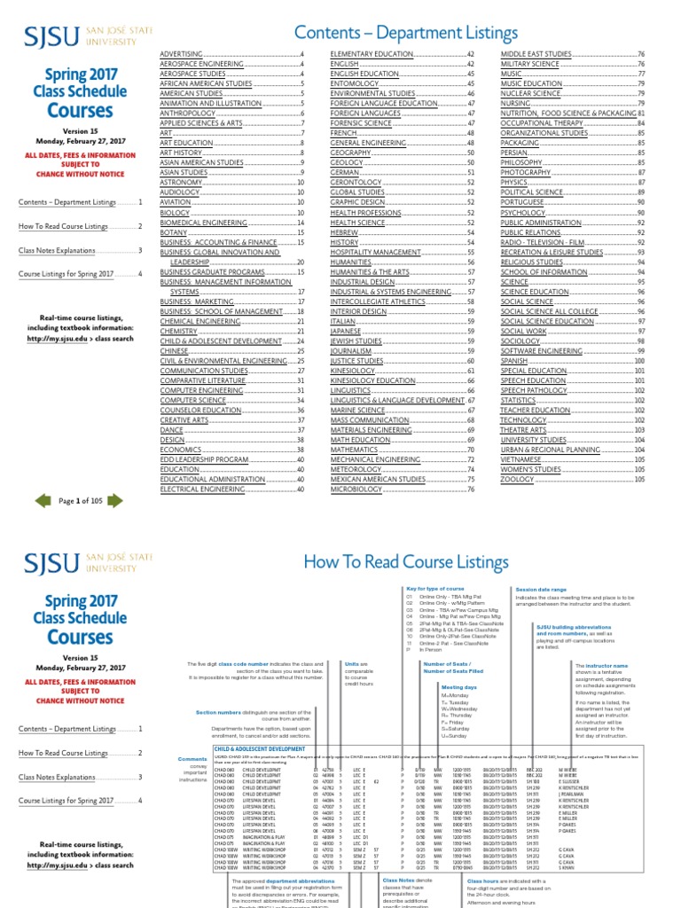 Soc Spring Courses 2017 | PDF | Science | Engineering