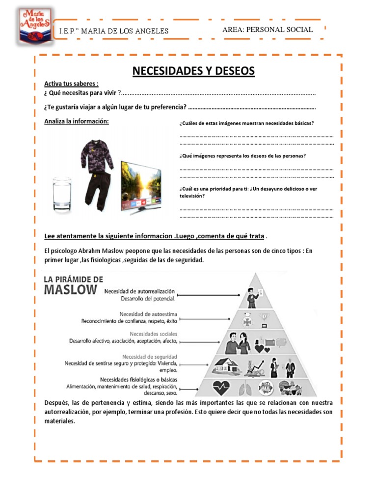 Necesidades y Deseos | PDF