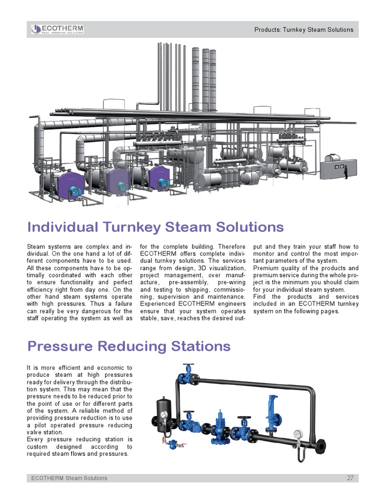 Individual Turnkey Steam Solutions: Pressure Reducing Stations | PDF ...