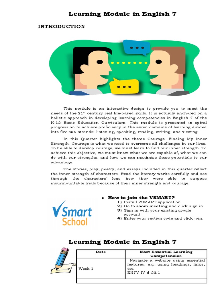 Learning Module in English 7 QUARTER 2 WEEK 1-2 | PDF | Noun | Pronoun